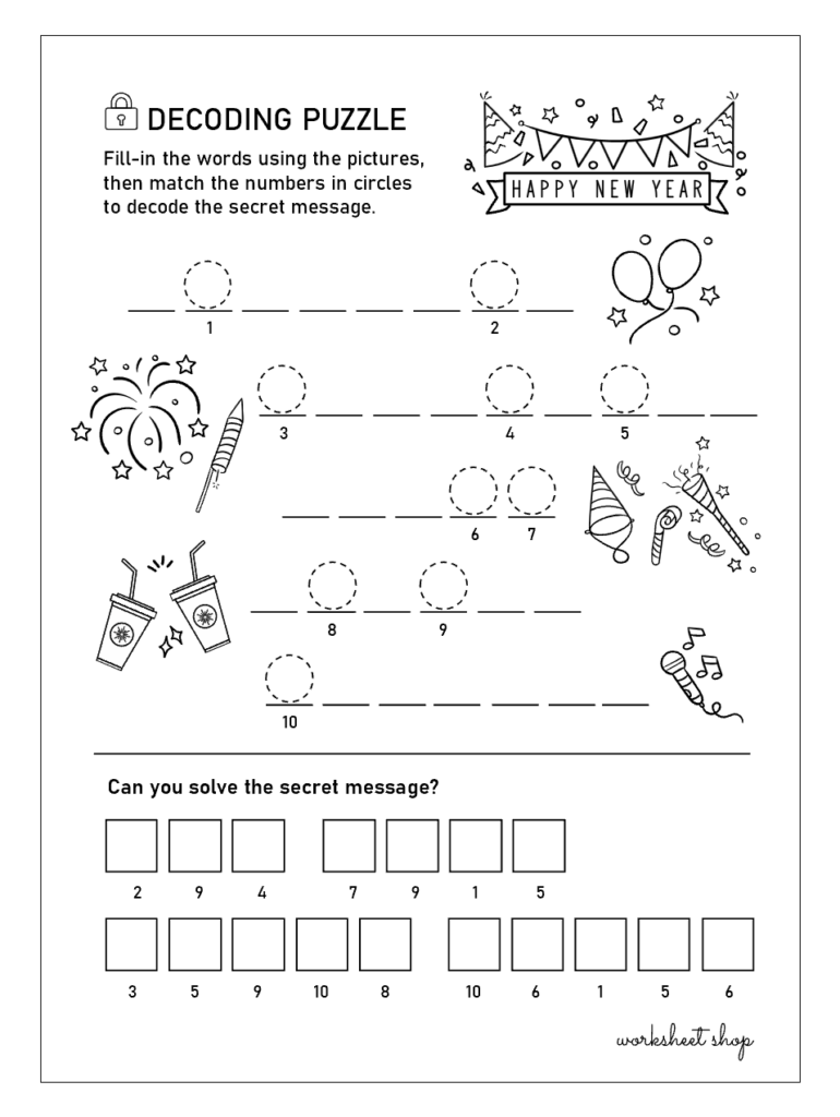 Decoding Puzzles – Worksheet Shop